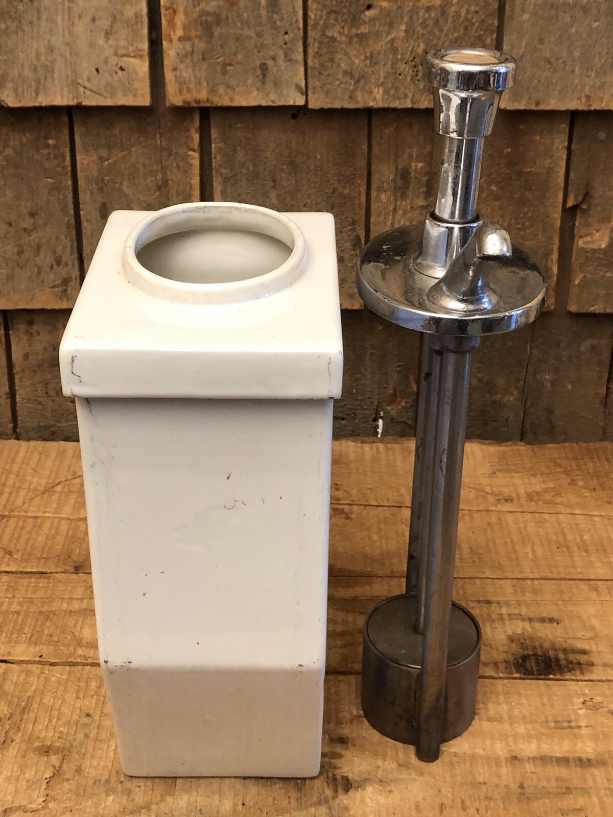 Vintage 30s Soda Fountain Country Store Porcelain Syrup Dispenser ...