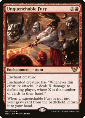 NM Unquenchable Fury, MTG, Neon Dynasty Commander, Magic the Gathering ...