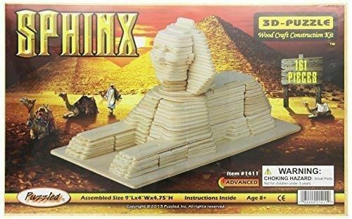 Puzzled 3d Natural Wood Puzzle - Sphinx for sale online | eBay