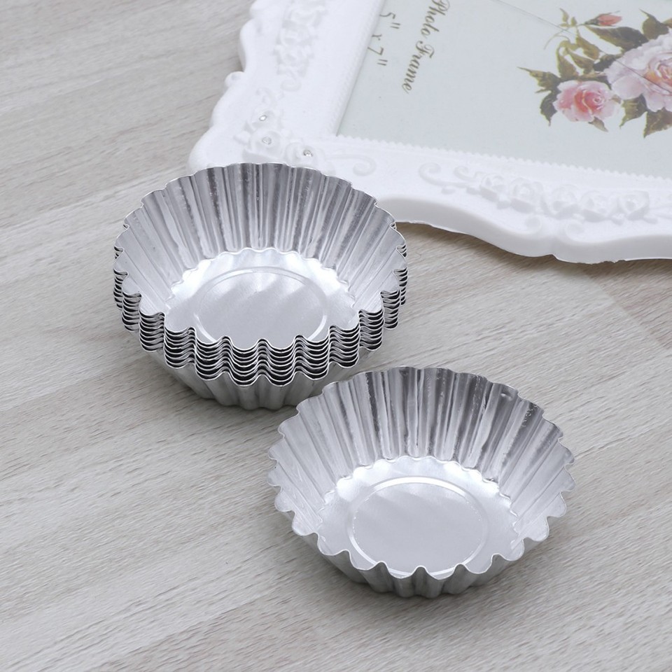 10 Pcs Egg Custard Small Tins Tartlets Pans Baking Molds Form Souffle ...