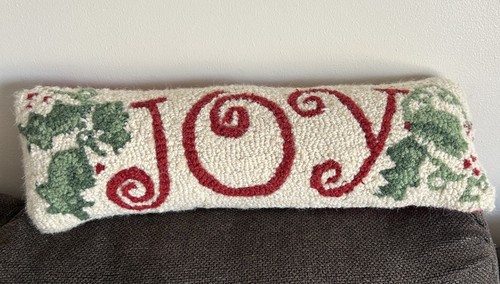 Joy 4 Corners Wool Pillow, Laura Megroz Design 8” X 23” | eBay