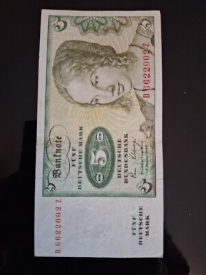 Fünf Deutsche Mark Schein 2.1.1980 Banknote 5 DM | eBay.de