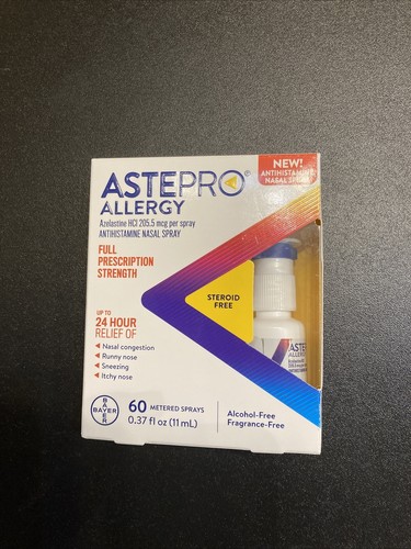 ASTEPRO ALLERGY Antihistamine Nasal Spray 24hr Relief 60 Metered Sprays ...