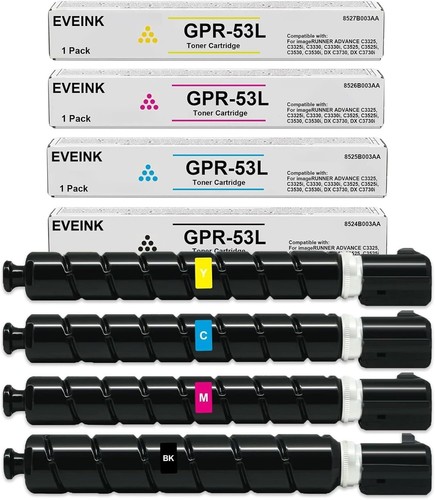 GPR-53 High Yield Toner Cartridge 4-Pack for Canon imageRUNNER C3325 ...