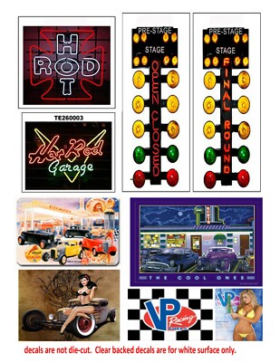 1:18 DRAG RACING GARAGE DECALS FOR DIE-CAST AND MODEL CARS DIORAMAS | eBay