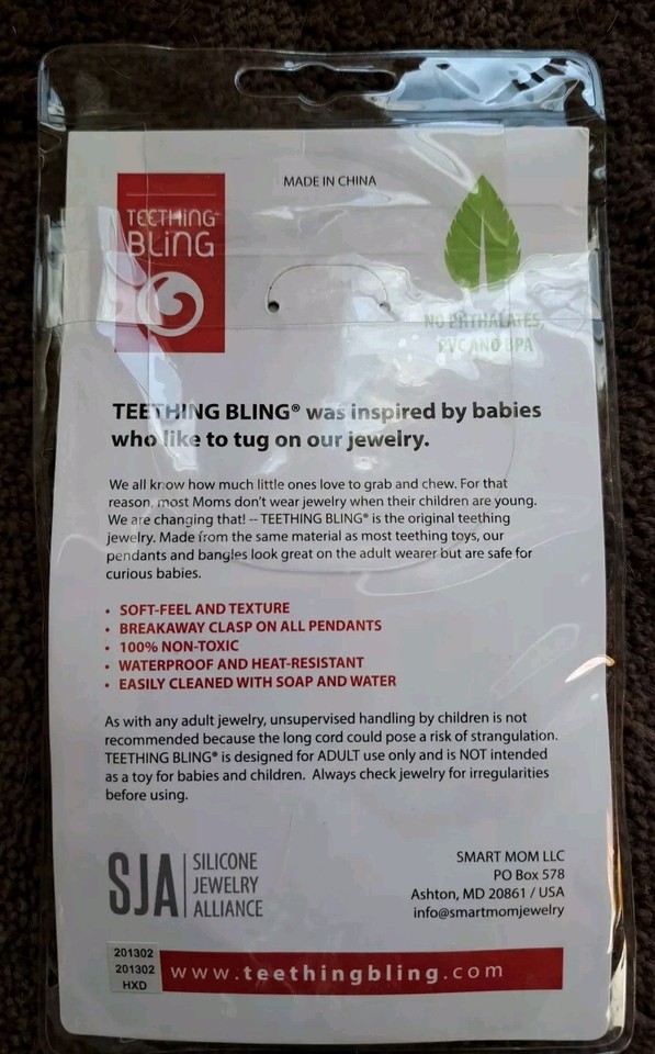 Teething Bling- Light Blue Round - New In Package. Made For Mom Safe ...
