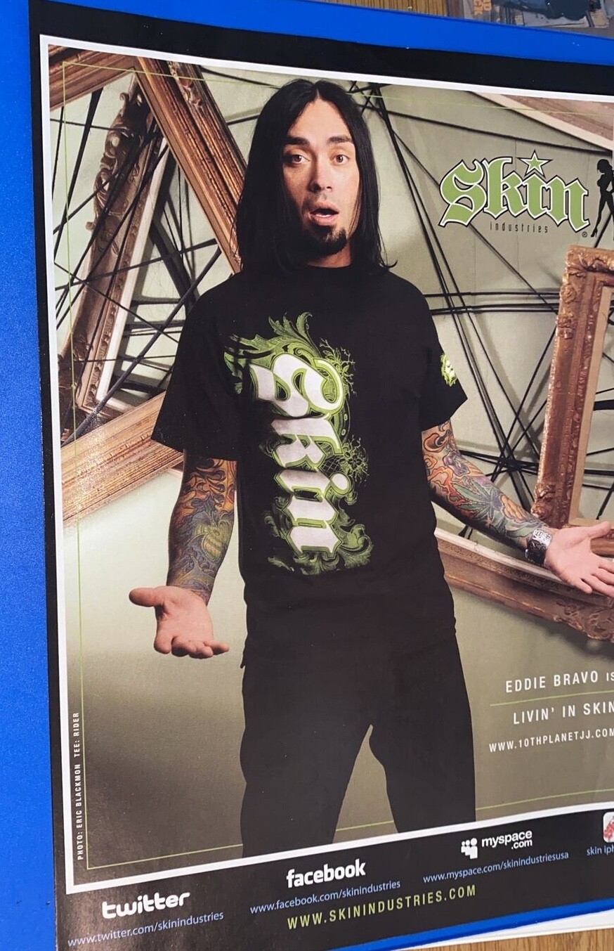 Rare Eddie Bravo Jiu Jitsu SKIN Magazine Ad mma ufc 10th planet bjj jre ...