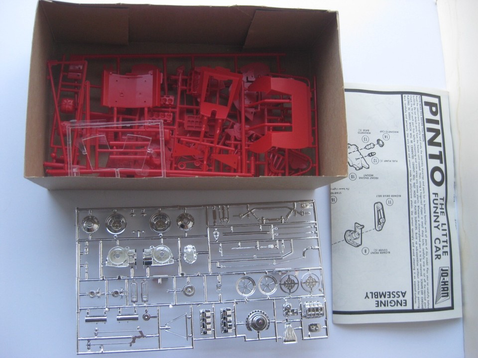 vintage 1/25 scale Johan Ford Pinto Funny Car Crazy Horse unbuilt model ...