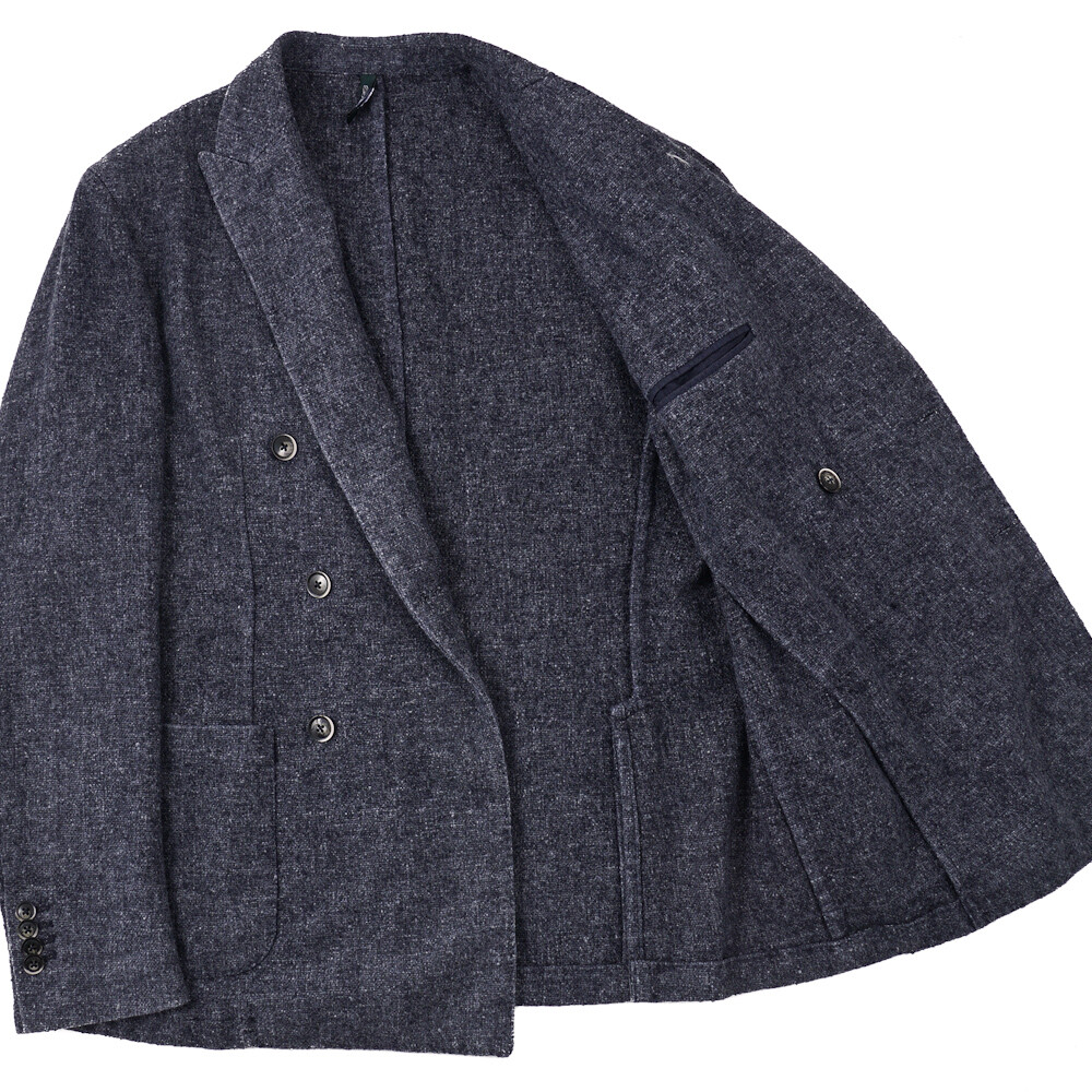 New $850 BRANDO (L.B.M. 1911) Dark Blue Melange Soft Wool-Blend Sport ...