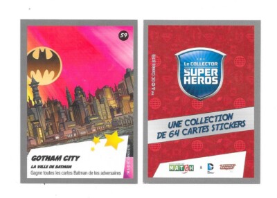 Carte Match DC Comics - Série 2 - Super héros - N°59 - Gotham City | eBay
