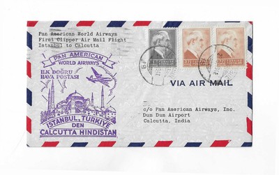 Turkey 1947 Pan Am Ankara to Calcutta Clipper First Flight with a ...