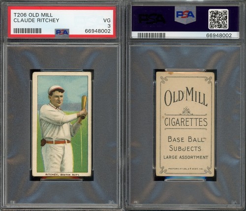 1909-1911 T206 Claude Ritchey Boston Red Sox PSA 3 ***OLD MILL*** | eBay