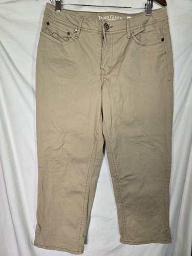 Faded Glory Light Brown Beige Capri Pants Short Length Women's 12 | eBay