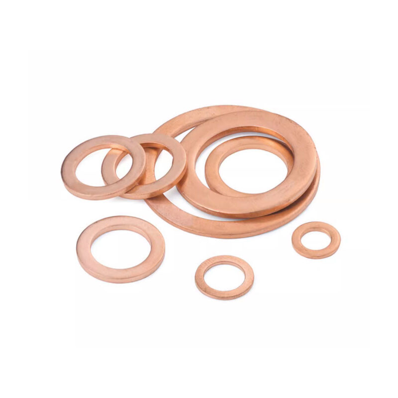 1mm Thickness M52 M53 M54 Copper Flat Gasket Round Washers Sealing ...