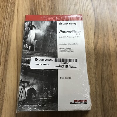 NEW ALLEN BRADLEY 193856-C12 USER MANUAL POWERFLEX 70 AC DRIVE Quick ...