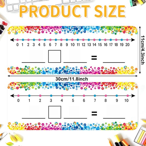 26 Pcs Number Line Dry Erase Board,Math Manipulatives Single Solid ...