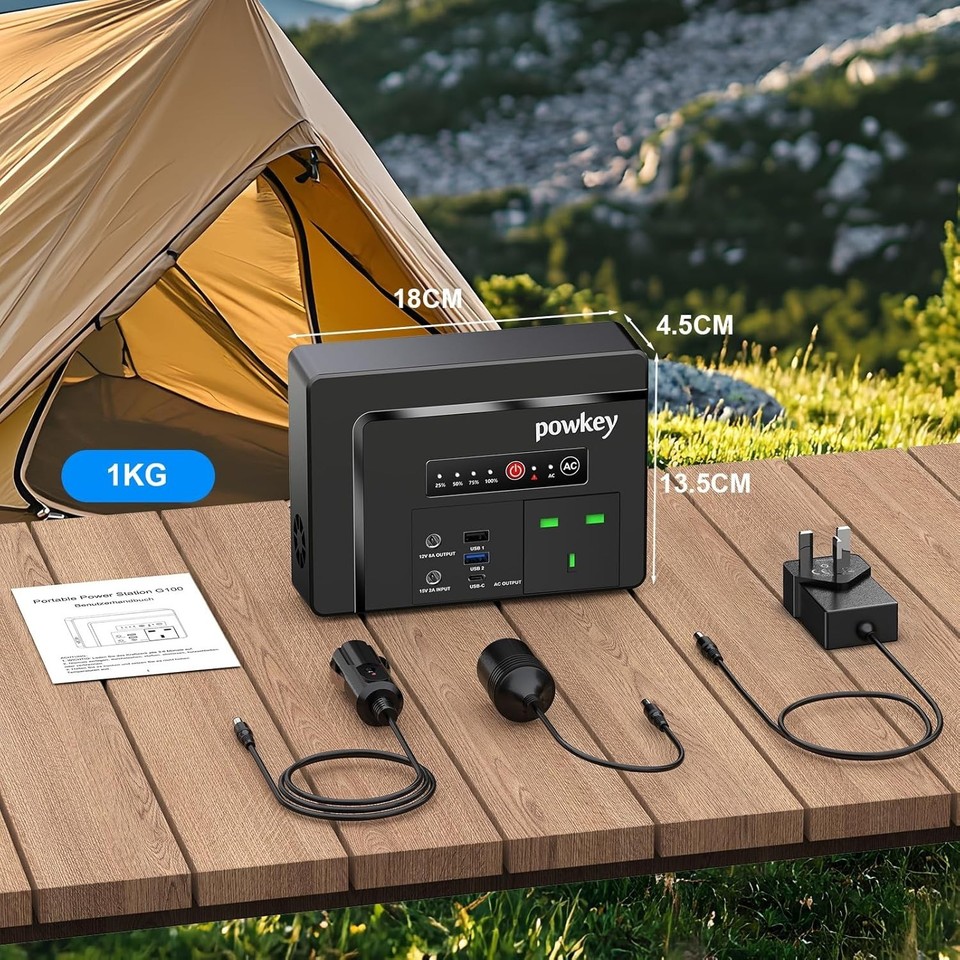 Power Bank with Socket 26400mAh/97.68Wh Portable Power Station with ...