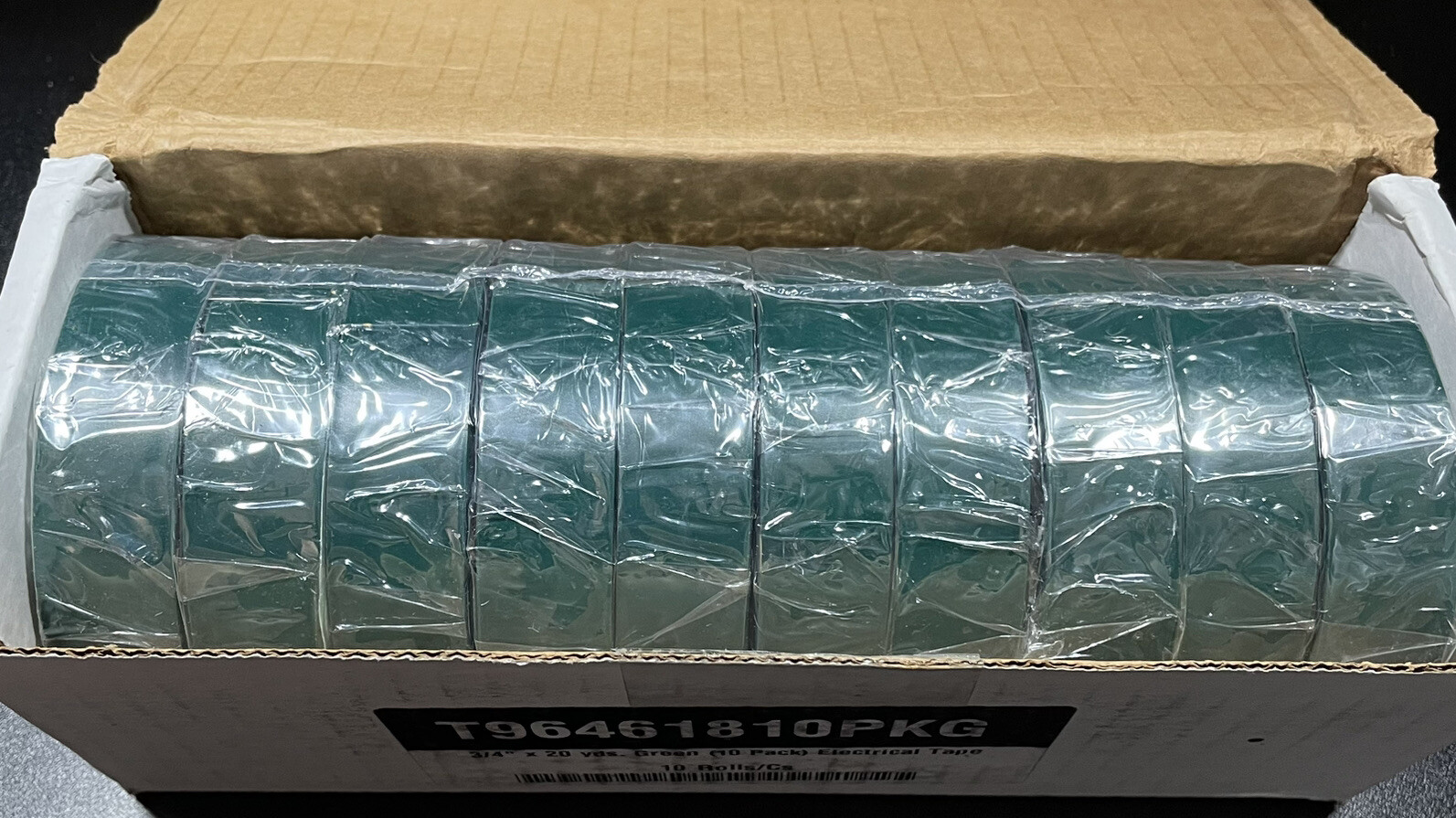 Wonder 10 Pack Vinyl Insulating Electric Tape 7mil 3/4 in X 60' Green ...