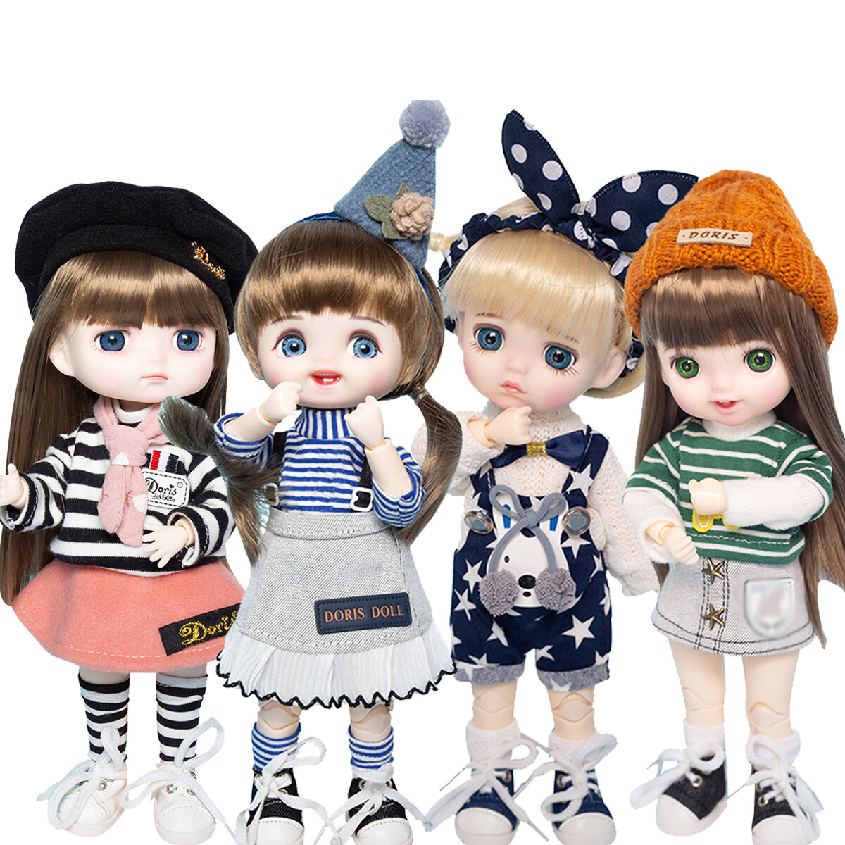 1/8 BJD Doll Cute 8.8inch Height Mini Girl Doll Toy Best Gift for Kids ...
