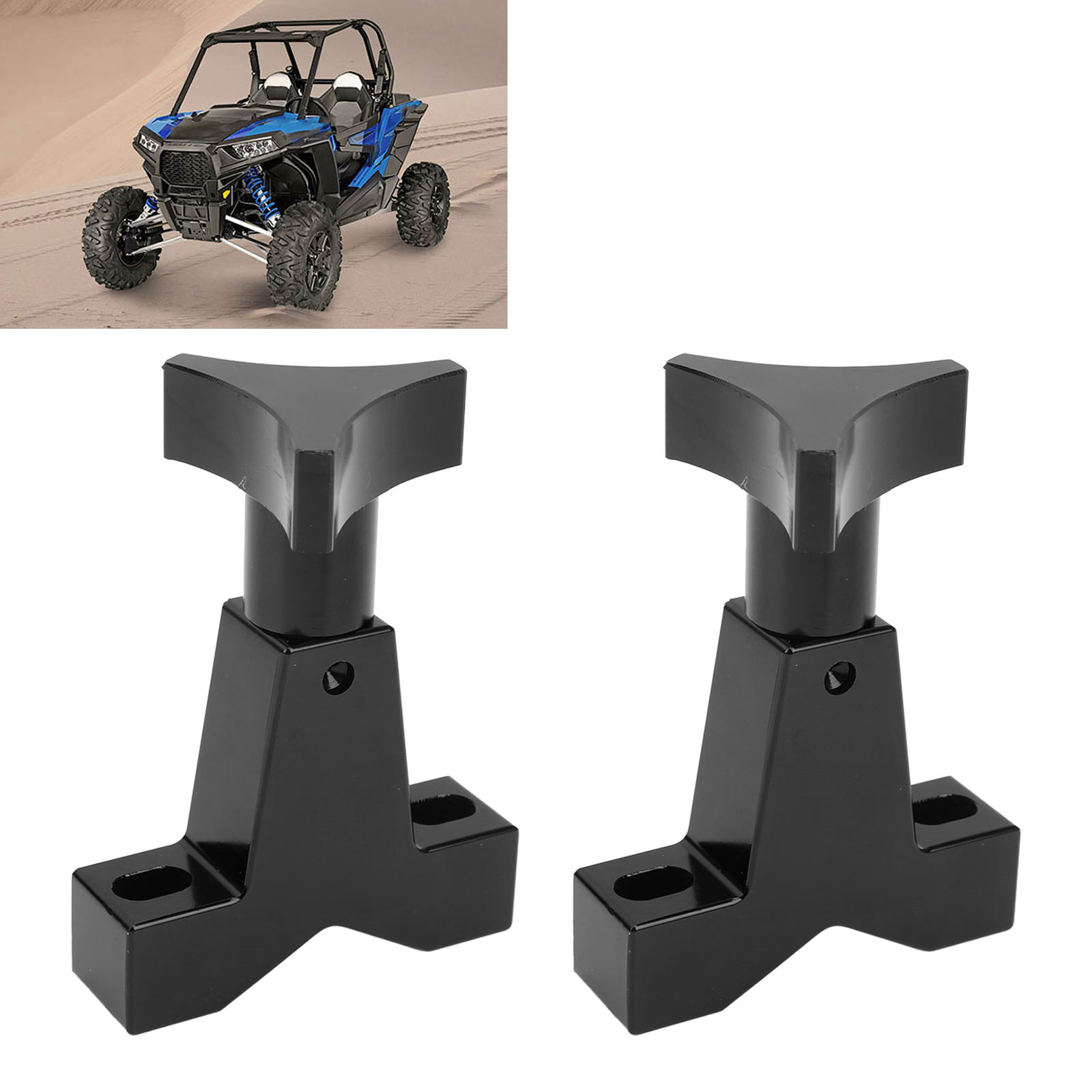 Black High Lift Jack Tube Mount 1in to 2.5in Metal Universal Jack ...