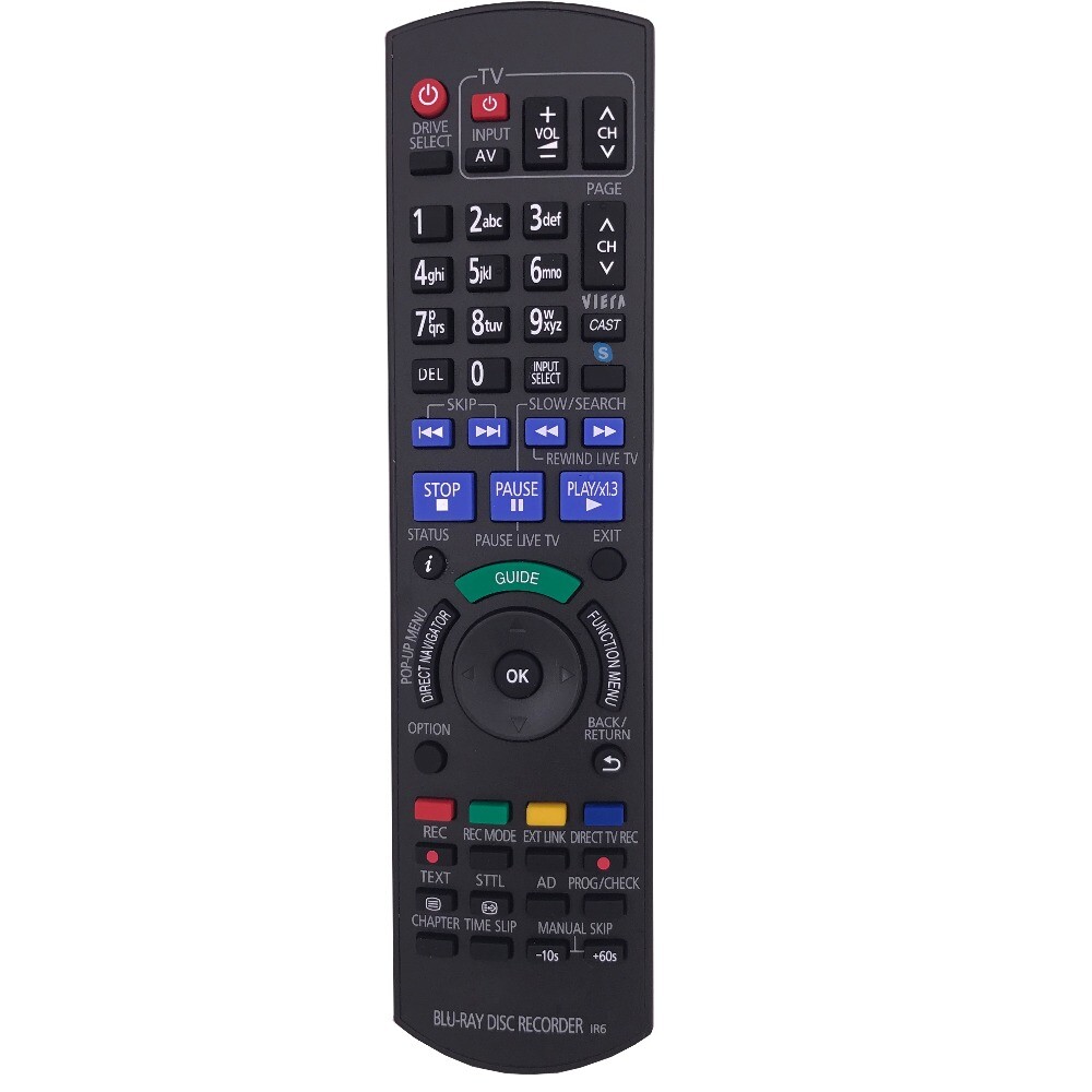 IR6 Remote Control For Panasonic DMR-BWT955GL DMR-PWT500GZ Blu-ray Disc ...