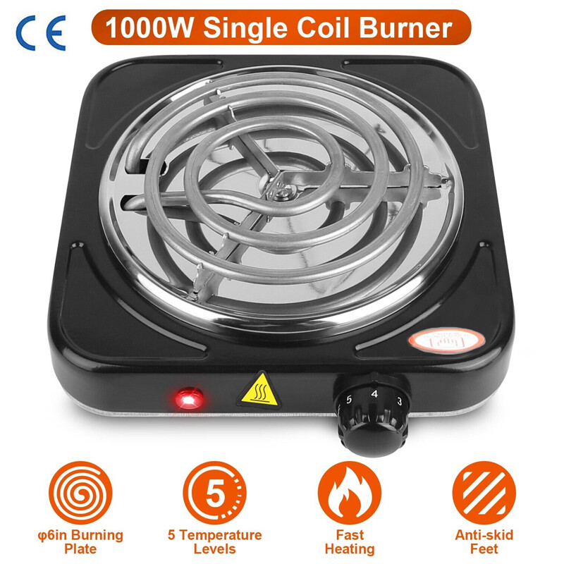 Portable Electric Single Double Burner Stove Hot Plate 1kw 2000W ...