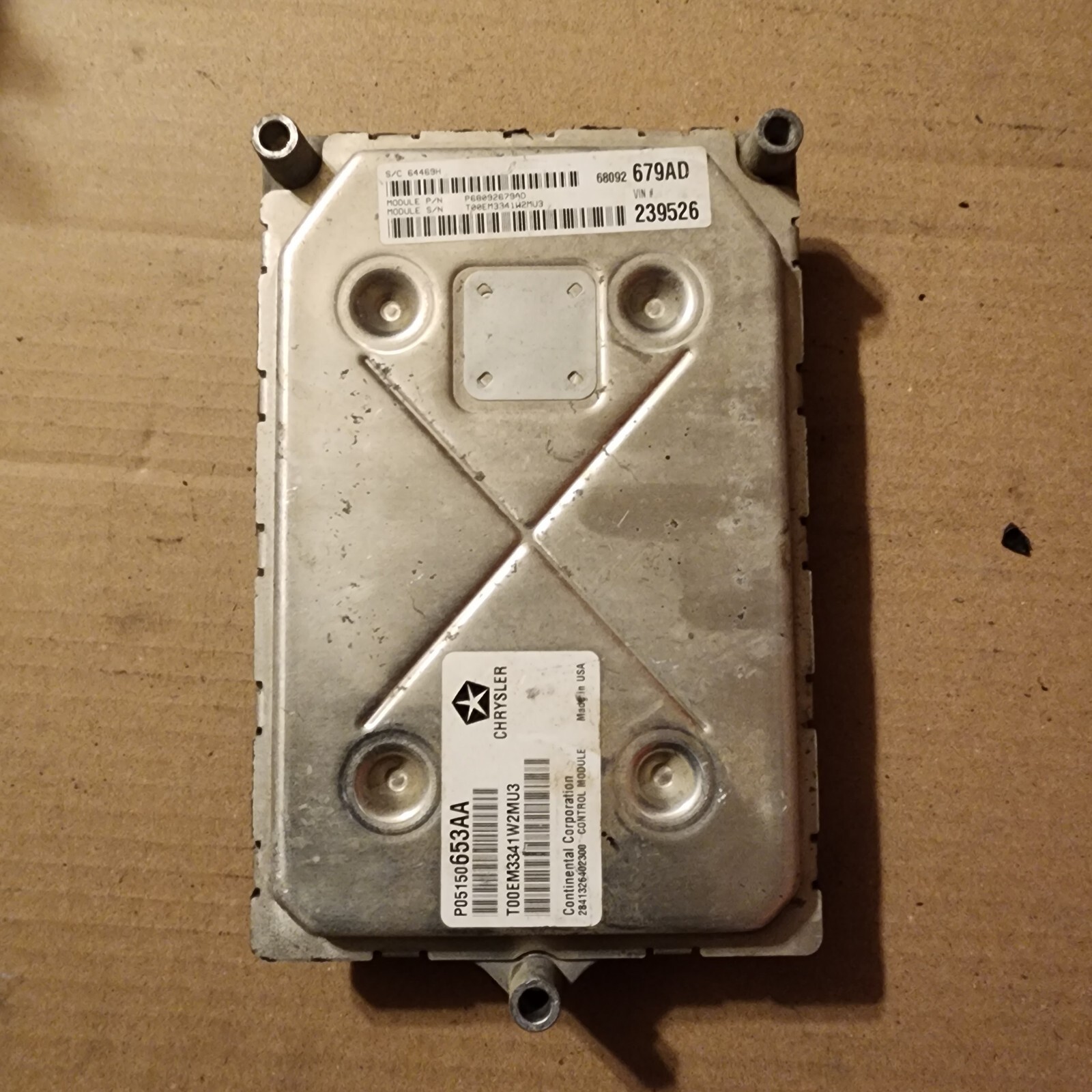 2012+Dodge+Journey+2.4+ECU+engine+computer+part+%23+P68092679AD for ...