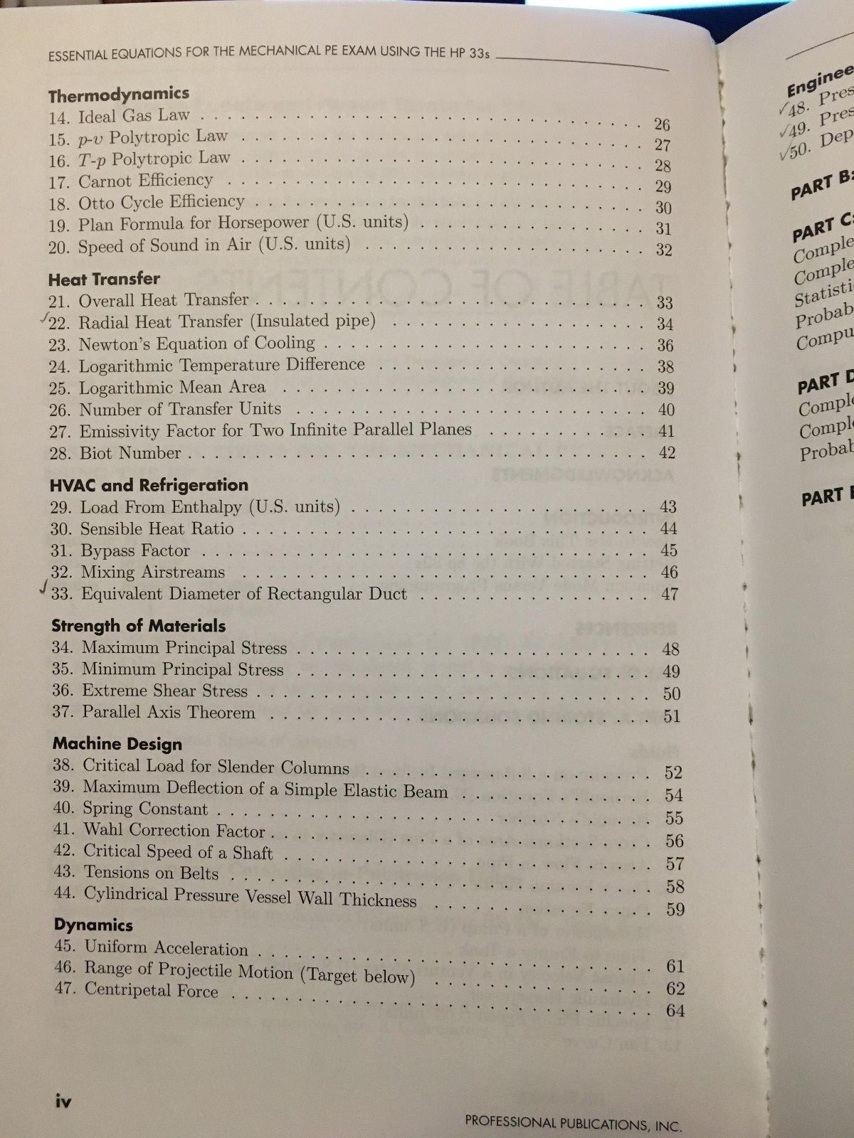 Essential Equations for the Mechanical PE Exam Using the HP 33s by ...