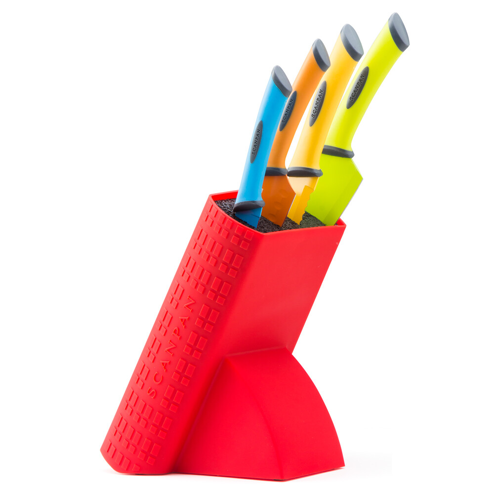 NEW Scanpan Spectrum Multicoloured Knife Block Set 5pce 83421110343 | eBay