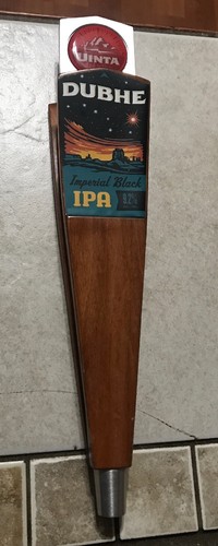 UINTA BREWING Co Tap Handle Utah DUBHE Imperial Black IPA Beer Pull ...