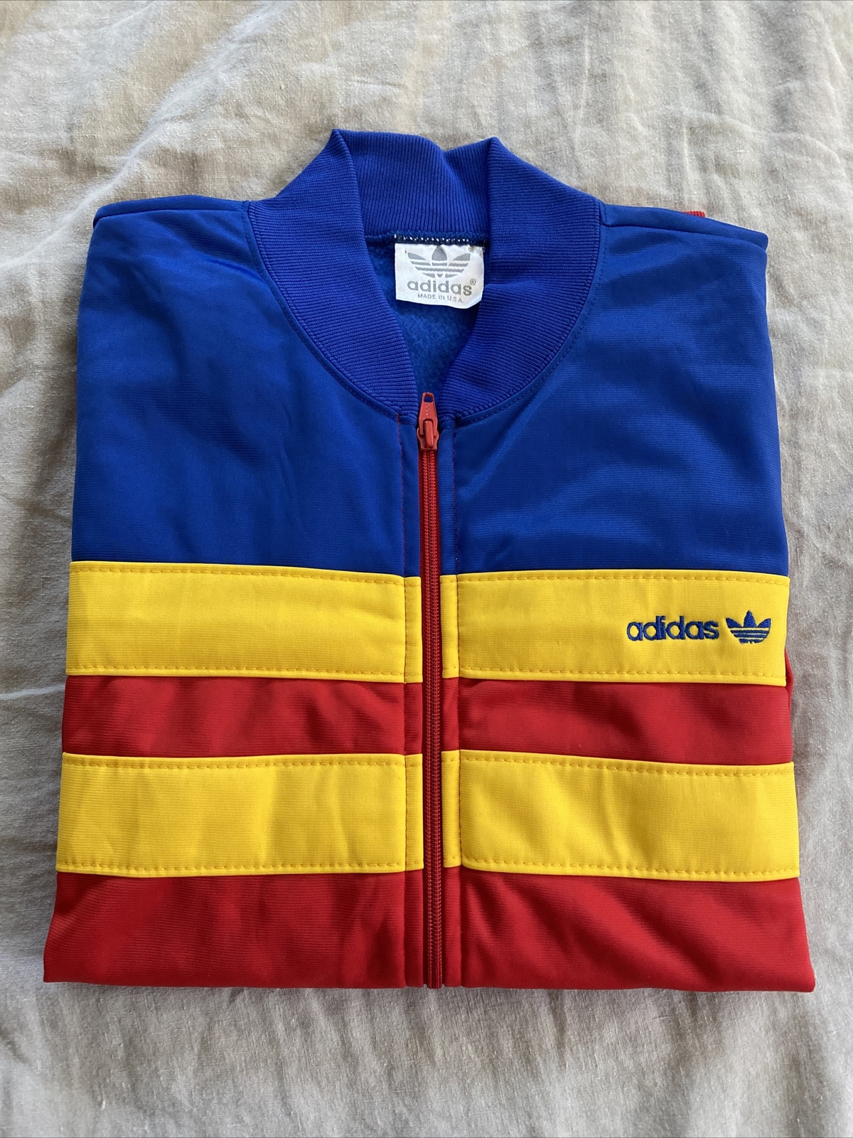 Rare Vintage adidas track jacket Color Block Primary … - Gem