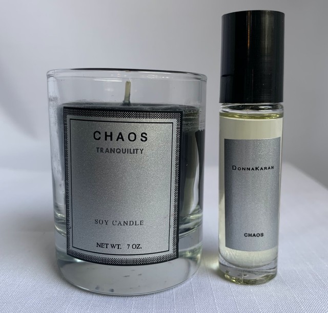 Chaos by Donna Karan Perfume Roll on Oil X2 and Illuminating Candle for ...