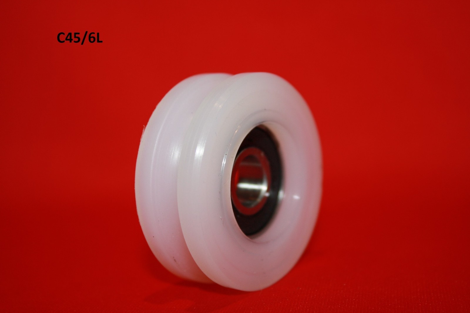 45MM Round U Groove Nylon Pulley with Ball Bearing Wheels Roller for ...