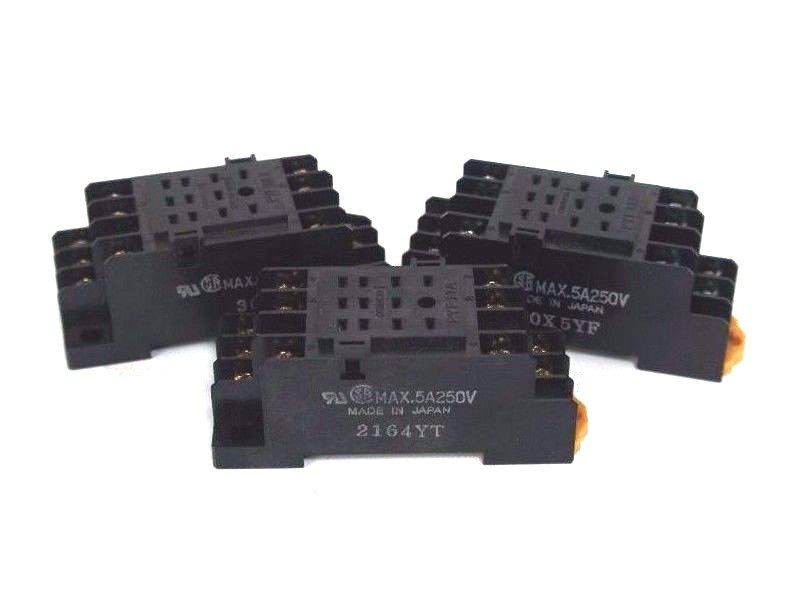 OMRON PYF11A RELAY BASE SOCKET .5A 250V - LOT OF 3 | eBay