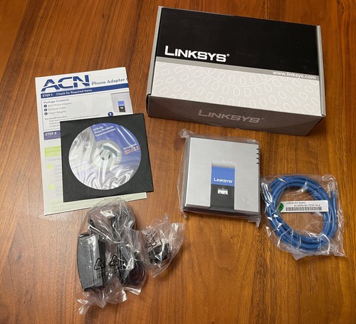 Unlocked Cisco / Linksys SPA2102-R1 VoIP 2FXS Phone Adapter with Router ...