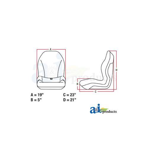 LGT125YL NEW UNIVERSAL FIT SEAT for JOHN DEERE GATOR M, RSX 850I, RSX ...