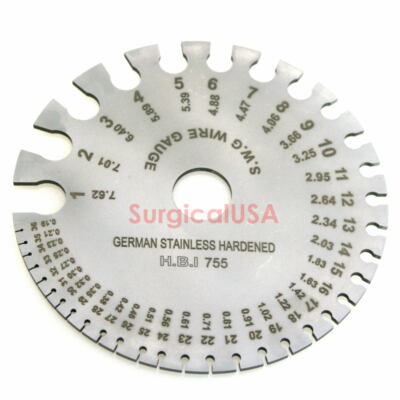 Screw Wire Gauge Graduated in French MM Scale Stainless Steel | eBay