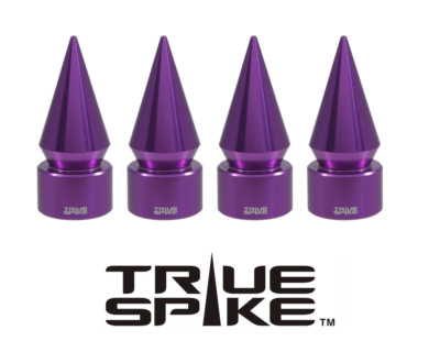 4 TRUE SPIKE PURPLE SPIKED TPMS WHEEL AIR VALVE STEM COVER CAP FOR ...