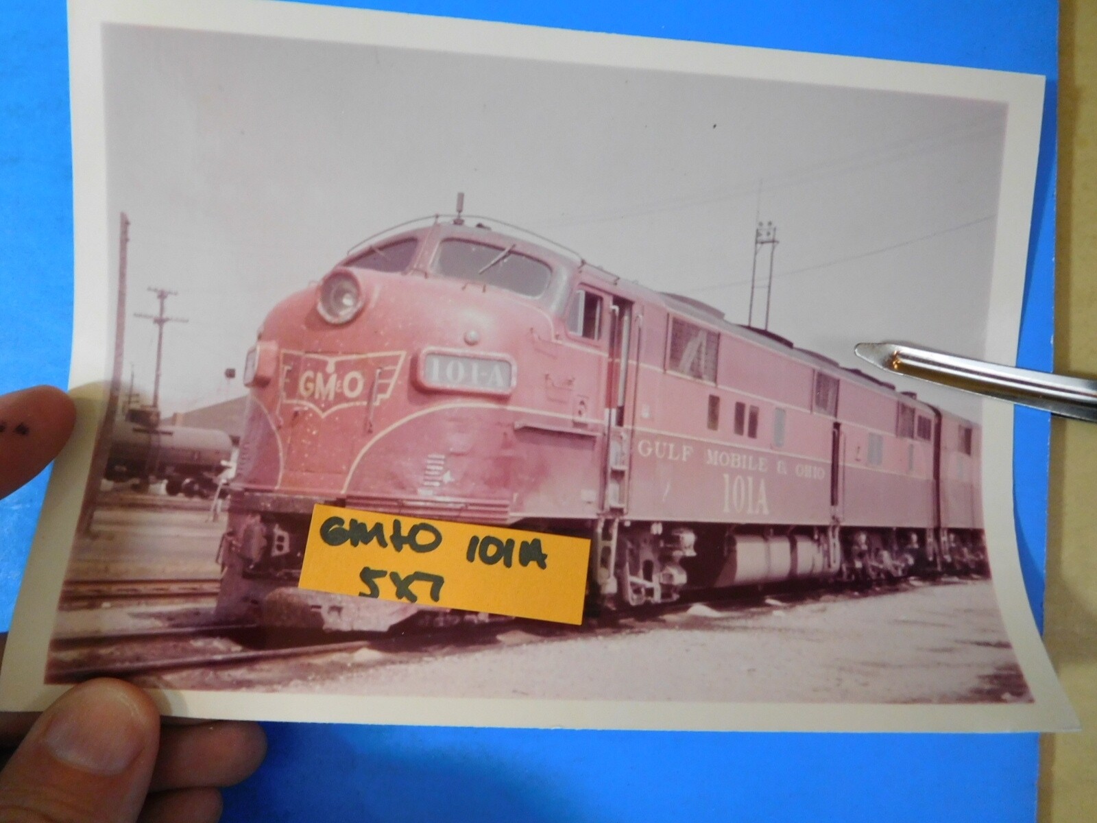 PHOTO Gulf Mobile & Ohio Locomotive #101A GM&O Color Photo 5x7 | eBay