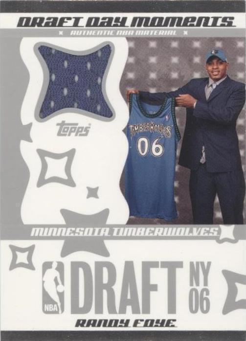 2006-07 Topps Big Game - Draft Day Moments Randy Foye #DDMJ-RF Jersey ...