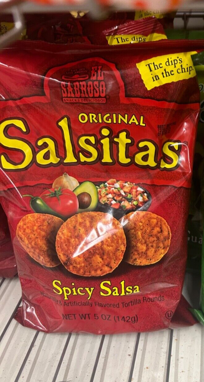 2 BAGS ORIGINAL EL SABROSO SPICY SALSA SALSITAS TORTILLA CHIPS | eBay