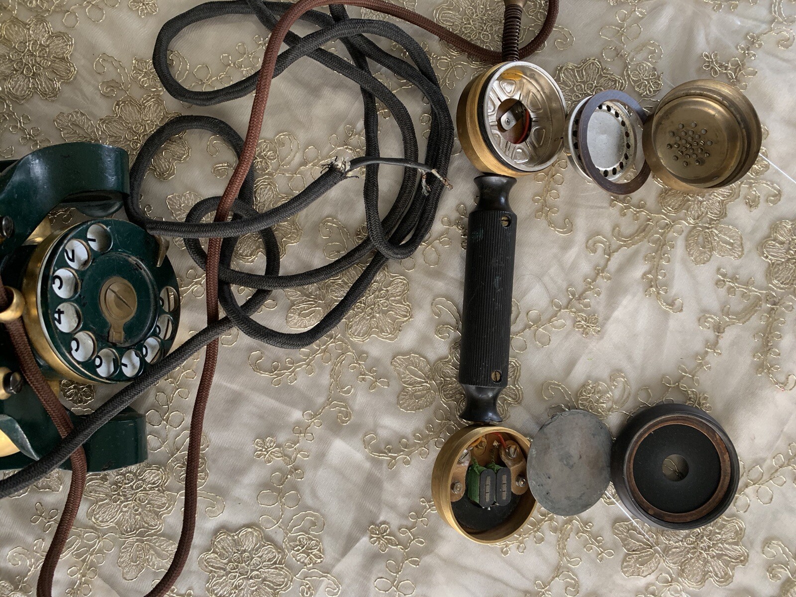 Téléphone Lm Ericsson Squelette ,Antique Téléphone 1892 couleur vert A ...