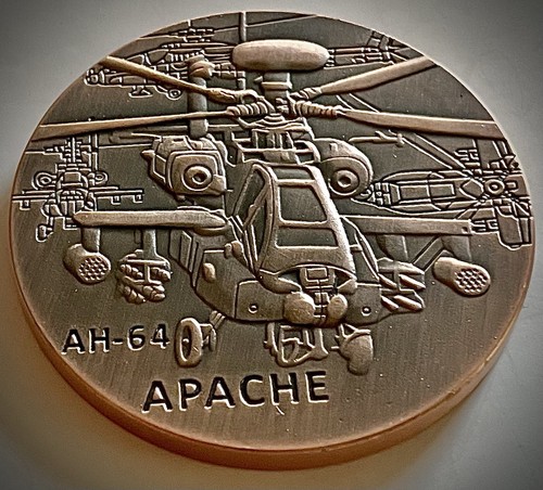 AH-64 Apache Helicopter Challenge Coin-Copper Colored-US Army-New | eBay