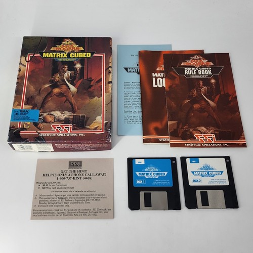 BUCK ROGERS Matrix Cubed Big Box PC Game 3.5" Disc and Manuals IBM DOS ...