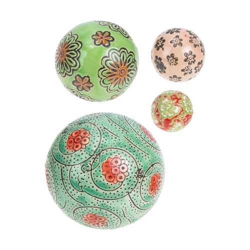 4 Pcs Blue Decor Decorative Balls for Home Bowl Porcelain Fish Tank ...