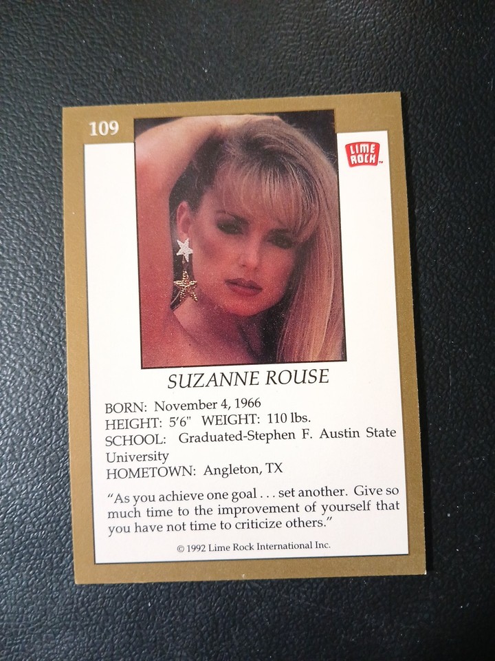 1992 LIME ROCK NFL DALLAS COWBOYS CHEERLEADERS: #109 SUZANNE ROUSE . | eBay
