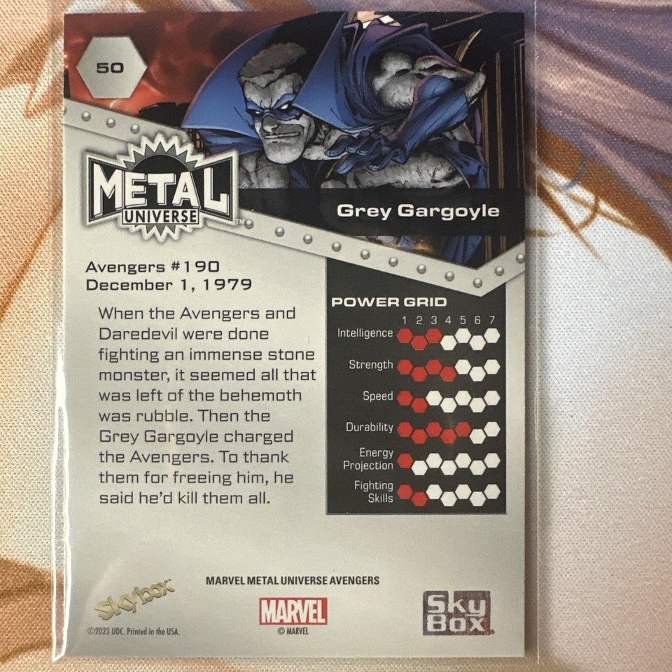 Grey Gargoyle 2024 Skybox Marvel Metal Universe Avengers Base #50 | eBay