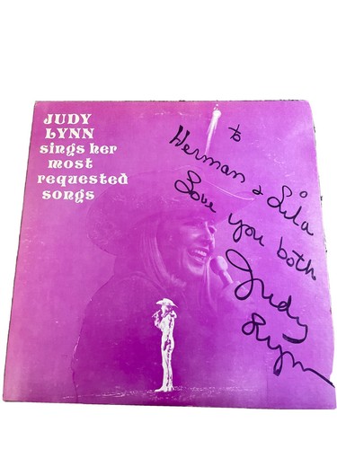 Rare Judy Lynn SIGNED Vinyl Record Album - Her Most Requested Songs ...