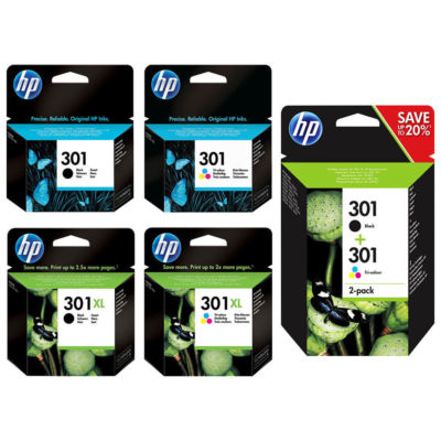 Original HP 301 / 301XL Black & Colour Ink Cartridge For DeskJet 1000 ...