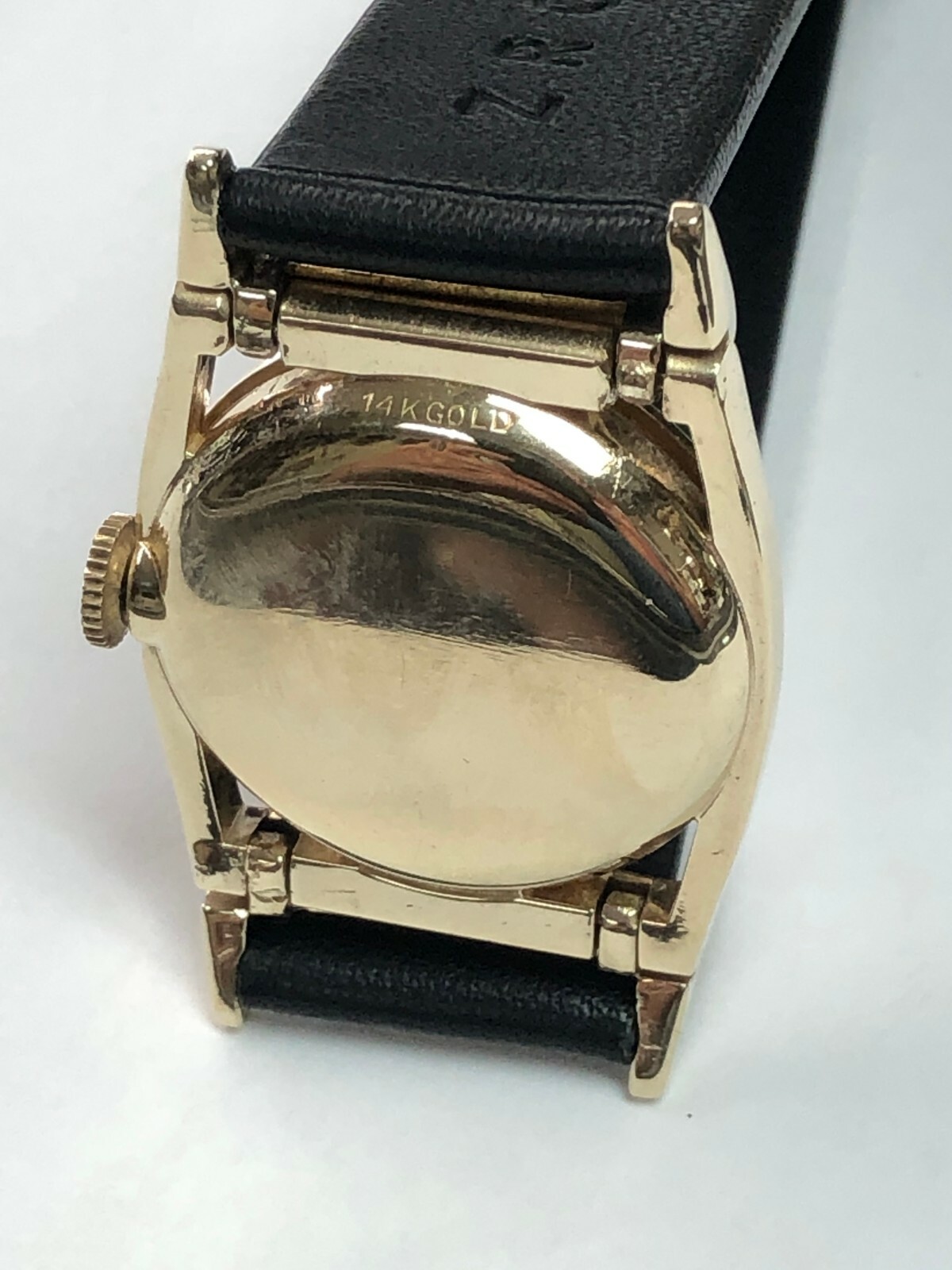Vtg Hamilton 28mm Watch Piping Watch 14k YG 747 Movement Hinged Case ...
